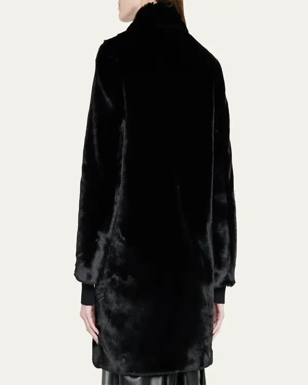 Akris Faux-fur Collared Coat