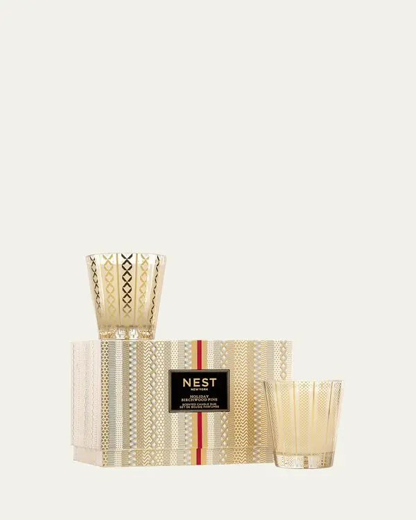 NEST NEW YORK Holiday & Birchwood Pine Classic Candle Duo - One-color