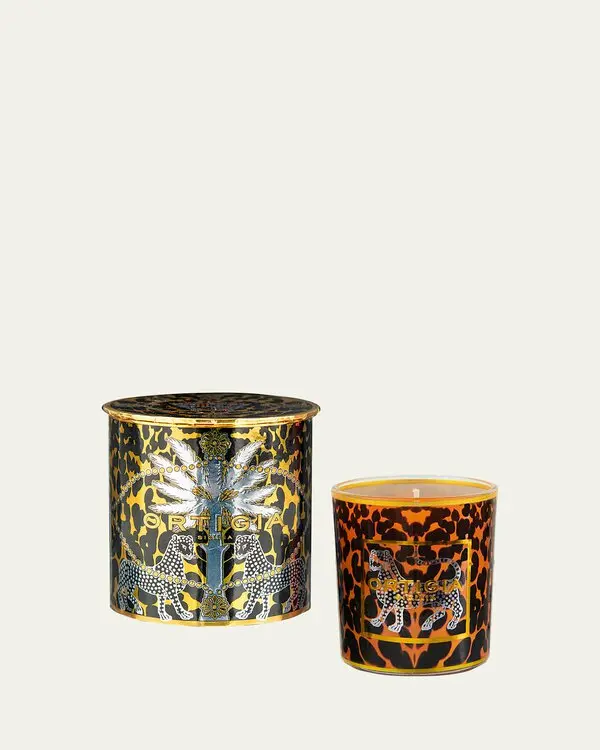 ORTIGIA SICILIA Ambra Nera Decorated Candle