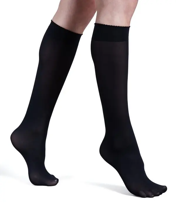 Wolford Velvet Deluxe Knee-highs - Black
