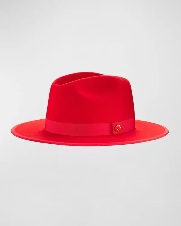 KEITH JAMES Queen Fedora Hat - Red Rose