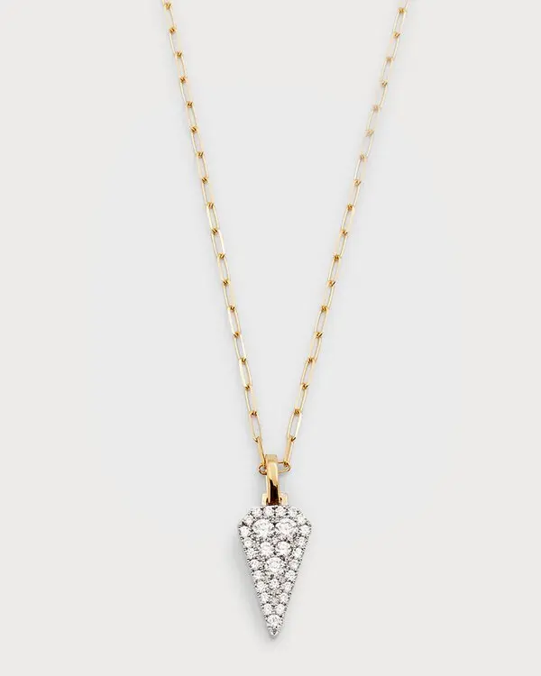 FREDERIC SAGE Diamond Arrow Pendant Necklace - Yellow Gold