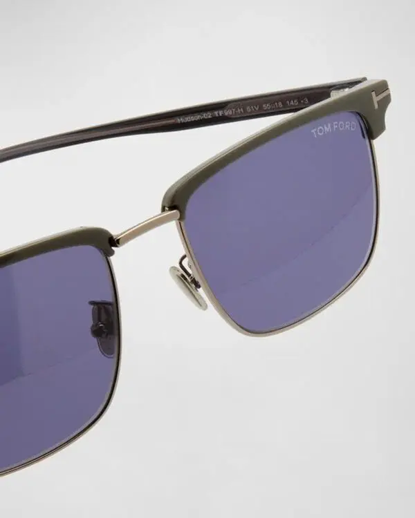 TOM FORD Apos;s Ft0997-hudson Half-rim Square Sunglasses