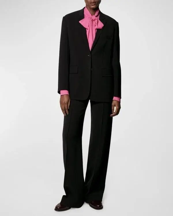 Another Tomorrow Doppio Wide-leg Trousers