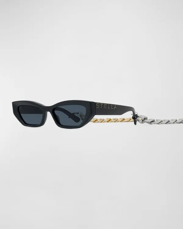 Stella McCartney Logo Acetate Butterfly Sunglasses With  display picture 1