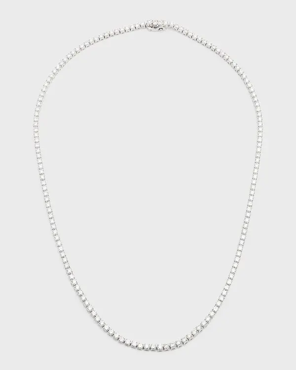 Neiman Marcus 18k 10.0 Diamond Line Necklace - White Gold