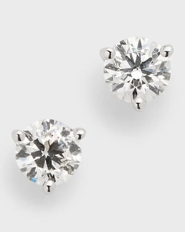 Neiman Marcus 18k 1.0tcw Diamond Stud Earrings - White Gold