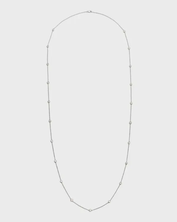 Neiman Marcus 18k Diamond By-the-yard 36" Necklace - White Gold