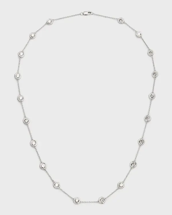 Neiman Marcus 18k 5.0ctw Lab Grown Diamond By-the-yard Necklace - White Gold