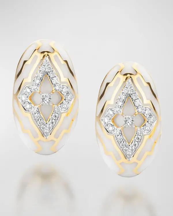 Farah Khan Atelier 18k Yellow Gold Diamond Earrings Yellow - Main Image