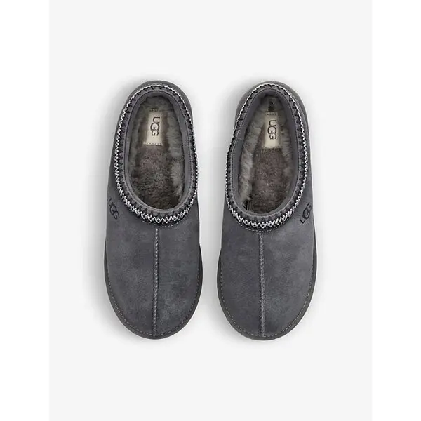 UGG Tasman Shearling-lined Suede Slippers - Grey/dark