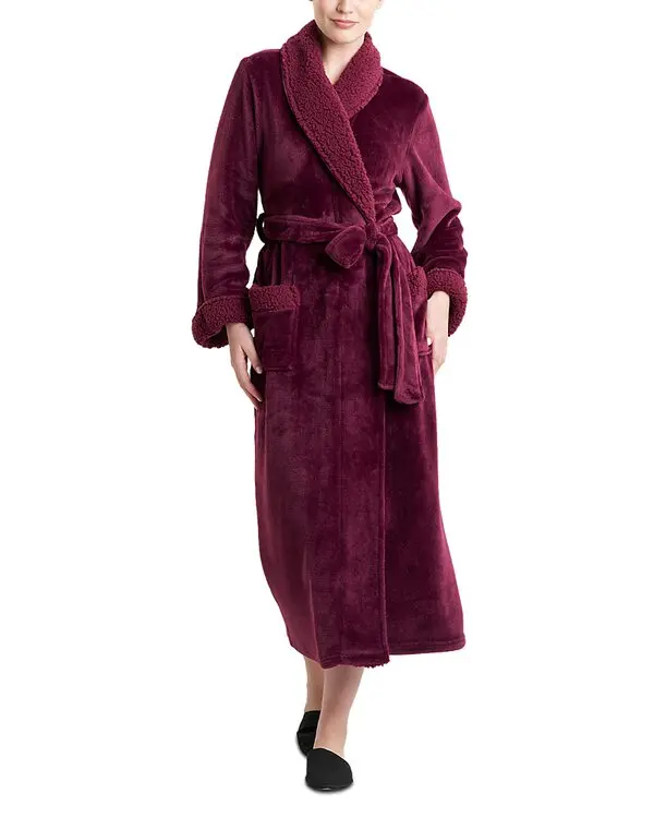 Natori Long Plush Robe - Cherry Lacquer