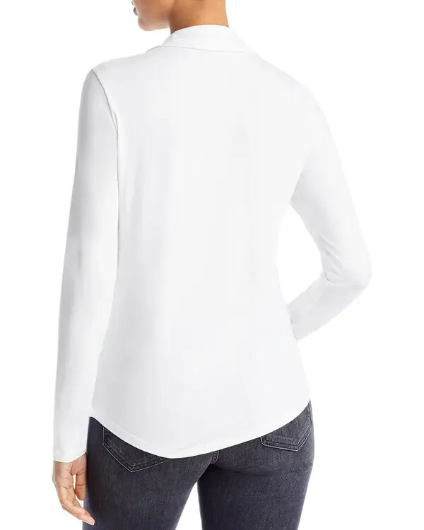 Majestic Filatures Point Collar Button Front Shirt - Blanc