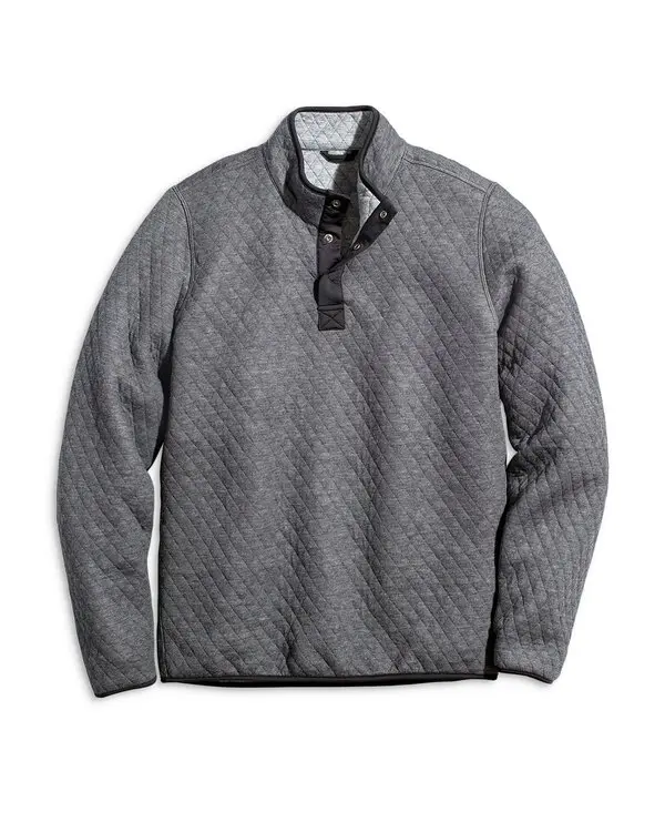 Marine Layer Corbet Reversible Quilted Pullover - Charcoal