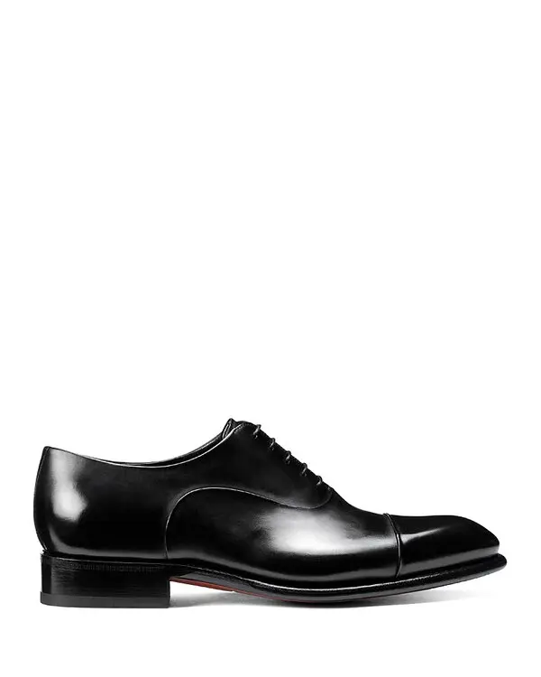Santoni Carter Cap Toe Oxford - Black