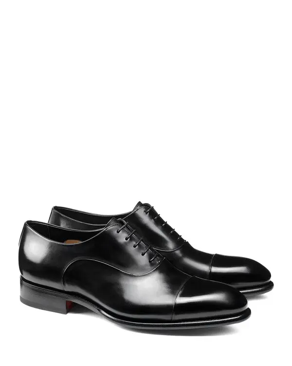 Santoni Carter Cap Toe Oxford - Black