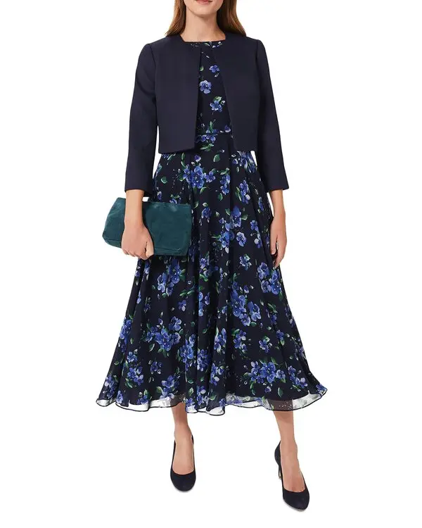 HOBBS LONDON Elize Cropped Jacket - Midnight Navy