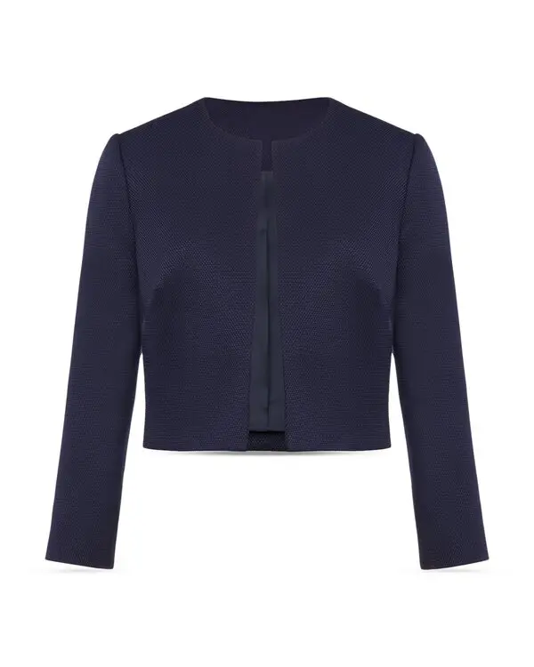 HOBBS LONDON Elize Cropped Jacket - Midnight Navy