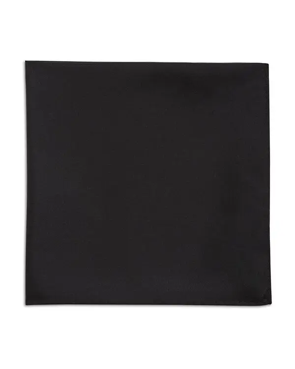 Bloomingdale'S Solid Silk Pocket Square Exclusive - Black