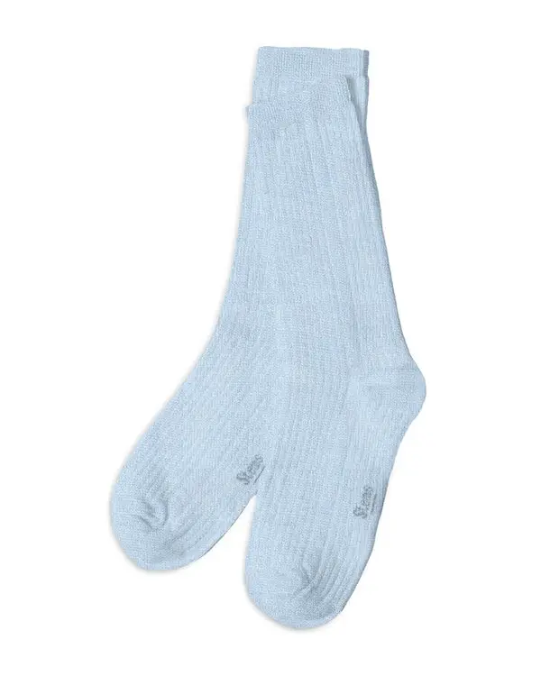 STEMS Rib Knit Crew Socks - Cool Blue