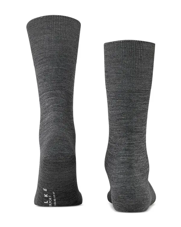Falke Airport Wool-blend Socks - Dark Gray