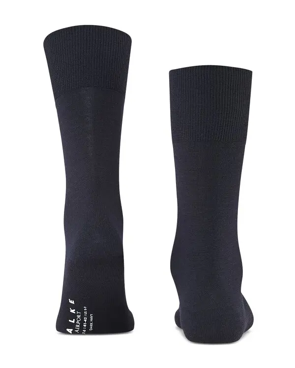 Falke Airport Wool-blend Socks - Dark Navy