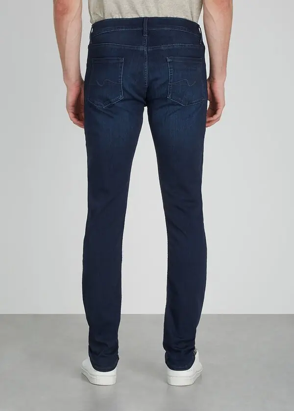 7 For All Mankind Slimmy Tapered Luxe Performance+ Jeans - Blue