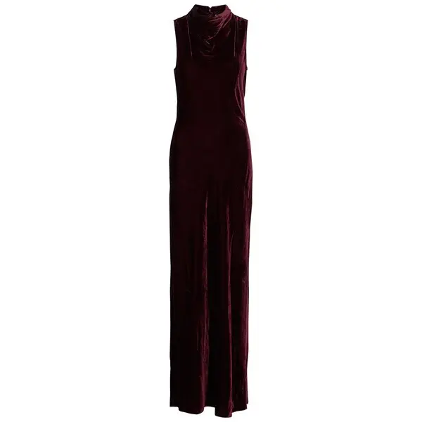knee length dresses for ladies Baltic Born Womens Veronica Velvet Maxi Dress | Green