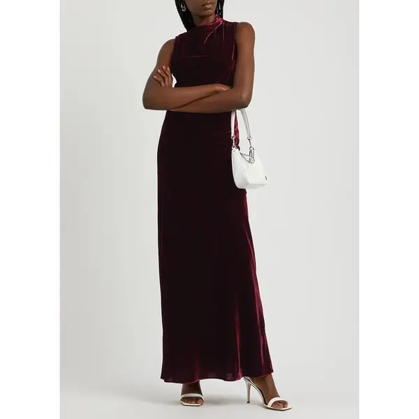cord maxi dress Cord Strap Back Holiday Maxi Dress