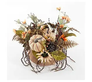 SAFAVIEH Faux 26' Pumpkin & Sunflower Potted Ar Rangement - One-color