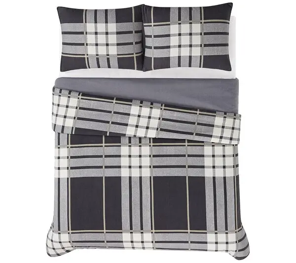 TRULY SOFT Milo Plaid Twin Xl 2 Piece Flannel C Omforter Set - One-color