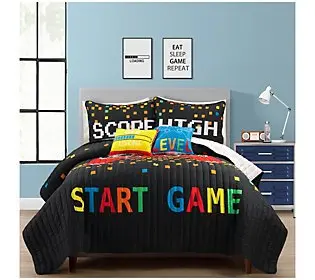 LUSH DECOR Video Games Oversized Quilt 5-pc Full/queen By - One-color