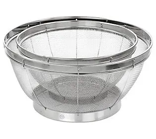 MARTHA STEWART 2-piece Stainless Steel Strainer Set