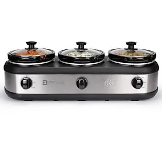 TRU Triple Slow Cooker With 2.5 Qt Inserts