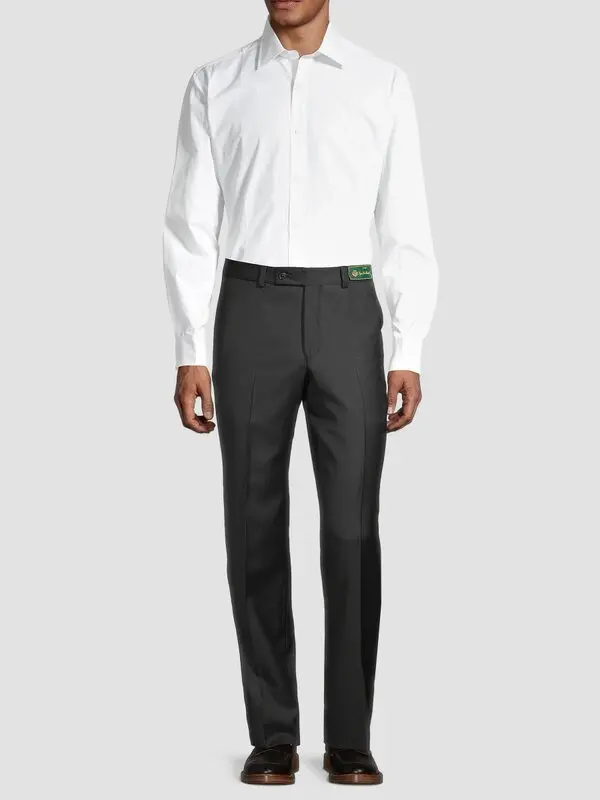 SAKS FIFTH AVENUE Collection Wool Basic Pants - Black