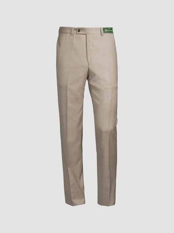 SAKS FIFTH AVENUE Collection Wool Basic Pants - Light Brown