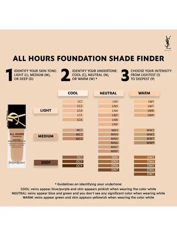 Saint Laurent All Hours Luminous Matte Foundation - Dc9