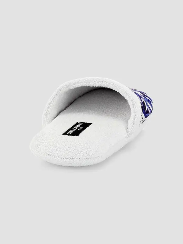 Dolce & Gabbana Tile-print Terry Slippers - Medium Blue