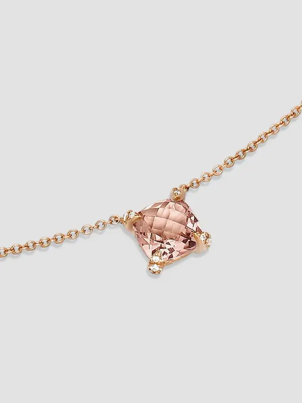 David Yurman Petite Chatelaine Pendant Necklace In 18k With And Diamonds, 7mm