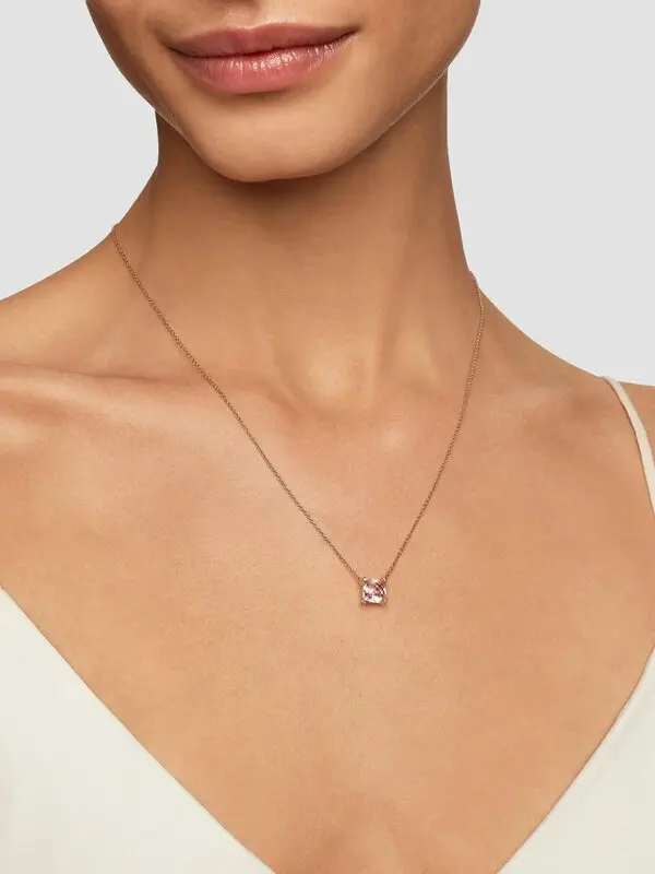 David Yurman Petite Chatelaine Pendant Necklace In 18k With And Diamonds, 7mm