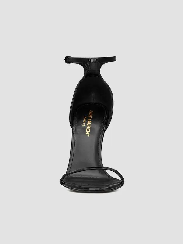 Saint Laurent Opyum Sandals In Patent Leather - Nero