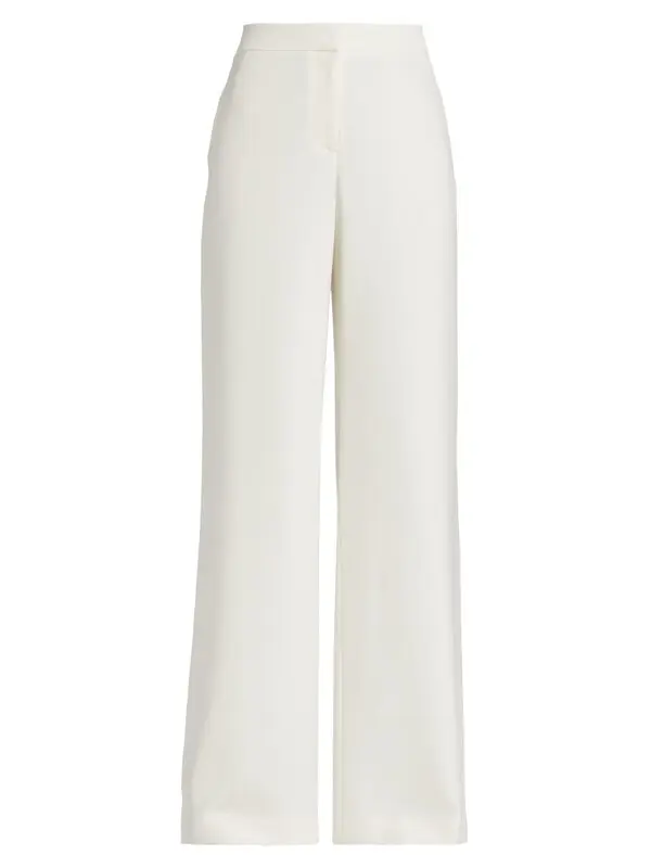 Lafayette 148 New York Dalton Leather Wide-leg Pants