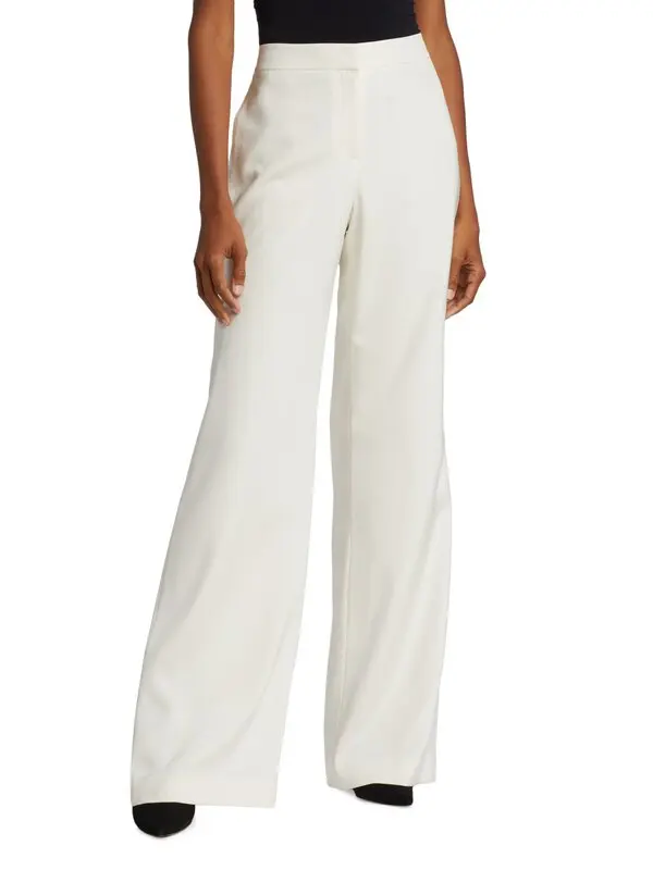 Lafayette 148 New York Dalton Leather Wide-leg Pants