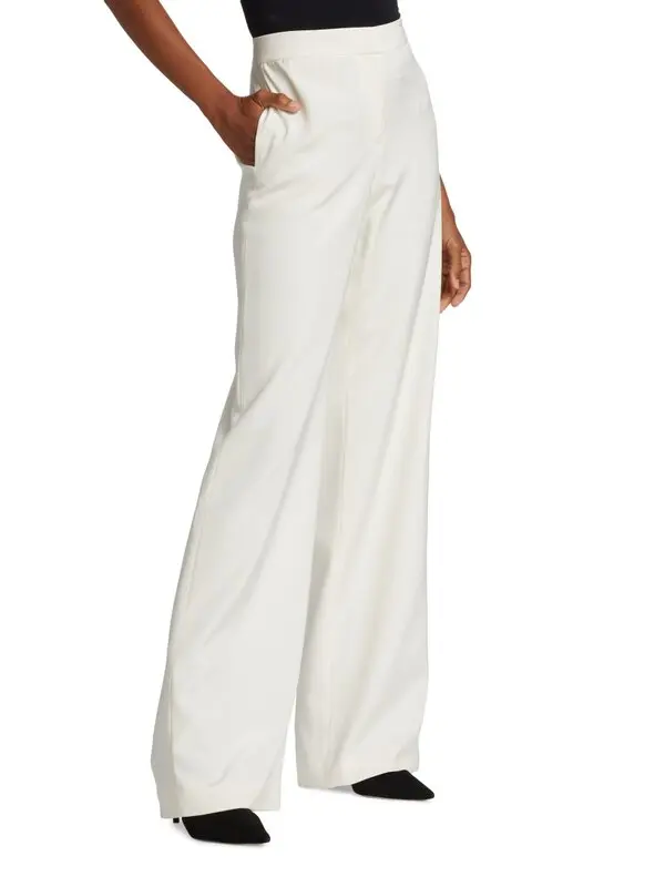 Lafayette 148 New York Dalton Leather Wide-leg Pants