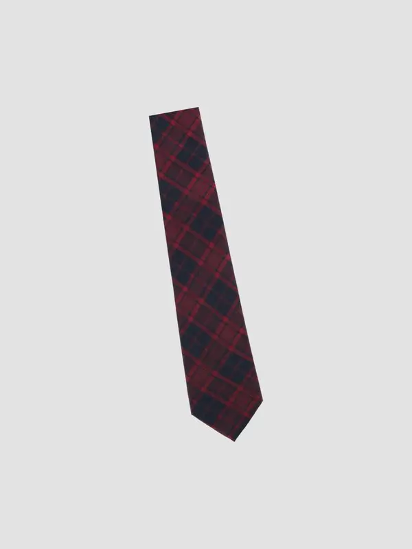 Trafalgar Holiday Kincade Plaid Tie - Red