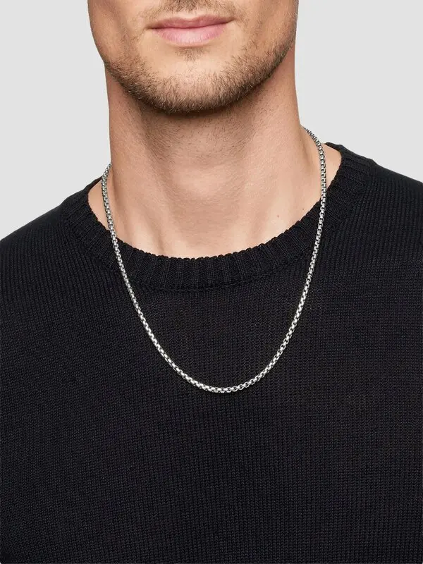 David Yurman Box Chain Necklace In Sterling 3.6mm
