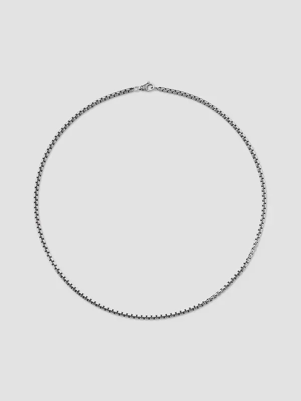 David Yurman Box Chain Necklace In Sterling 3.6mm