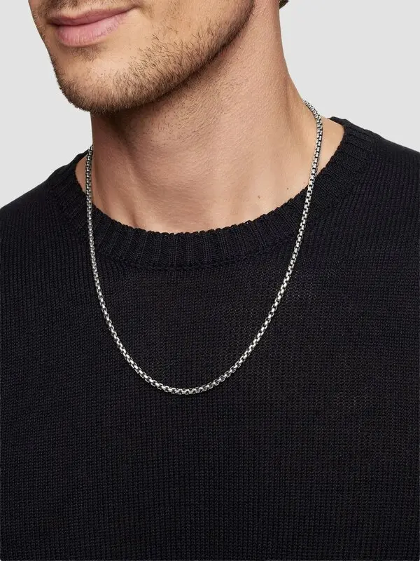 David Yurman Box Chain Necklace In Sterling 3.6mm