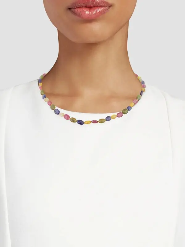 Jia Jia Sapphire & 14k Yellow Gold Smooth Candy Necklace