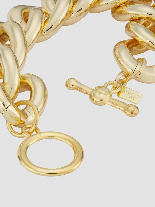 KENNETH JAY LANE 20k--plated Chunky Curb-chain Bracelet